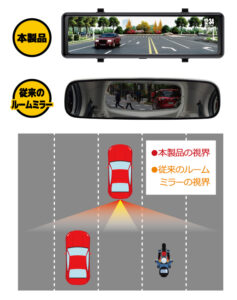 ドライブレコーダー付デジタルインナーミラー DDD-CH2 | コルハート株式会社 自動車／四輪車